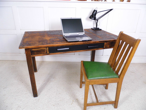 Vintage Retro Industrial Ex Military WW2 RAF 1945 Pine DESK GRVI | website