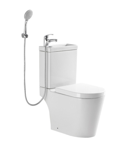 RW103 Universal Trap Close Couple Toilet With Integrated Hand Basin ...