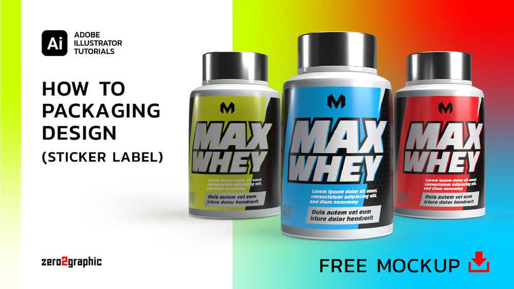 How to Create Sticker Label in Adobe Illustrator CC (Free Mockup)