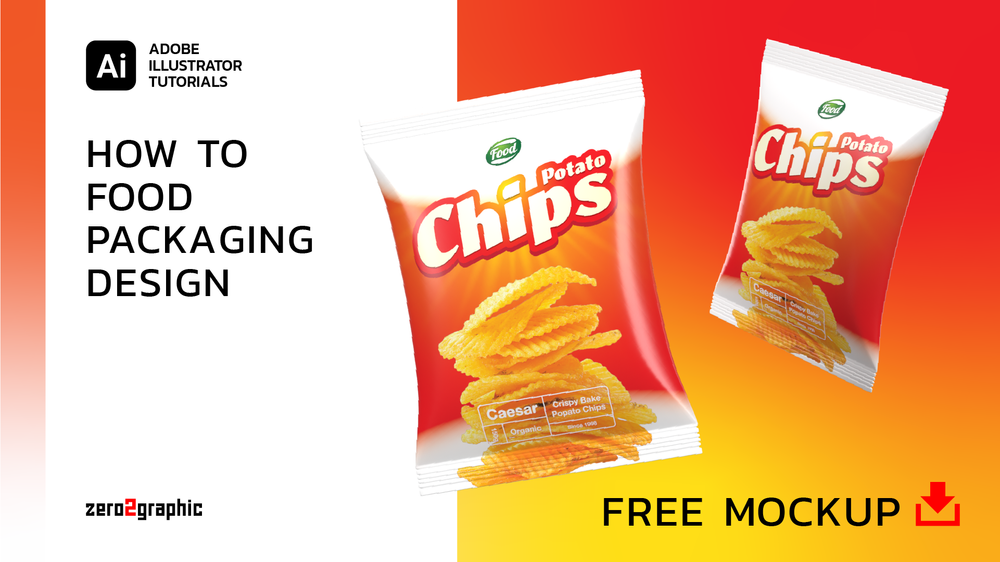 How to Food Packaging Design (food Bag) in Adobe Illustrator CC