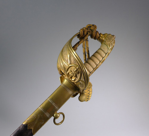 British Royal Navy Officers Dress Sword with Knot and Scabbard ...