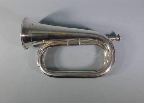 Rare Solid Hallmarked Silver Military Presentation Bugle Staffordshire ...