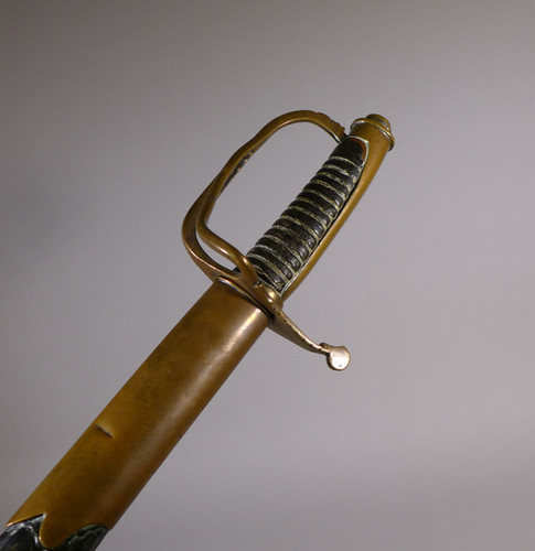 Turkish Military Sword in Leather Scabbard | Antiqueguys