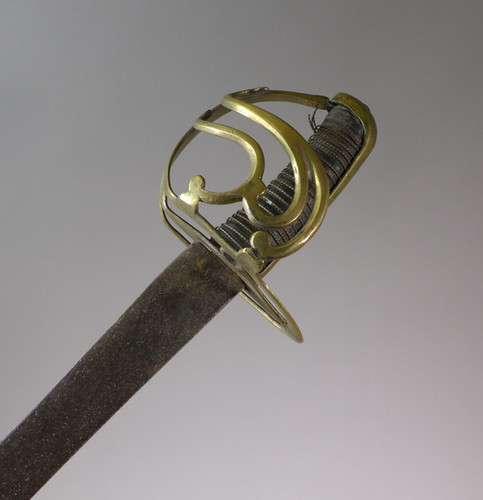 Antique French 18th Century Brass Hilted Sword Sabre C.1780 | Antiqueguys
