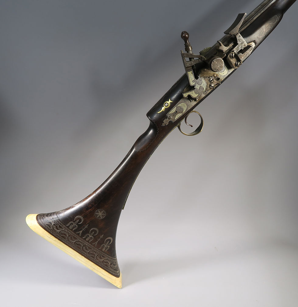 Fine 19th Century Antique North African Moukhala Snaphance Lock Gun ...