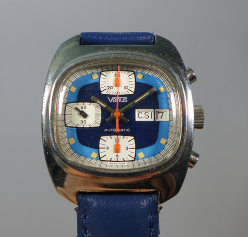 Vintage Venus Automatic Chronograph Wristwatch Valjoux 7750 Movement ...