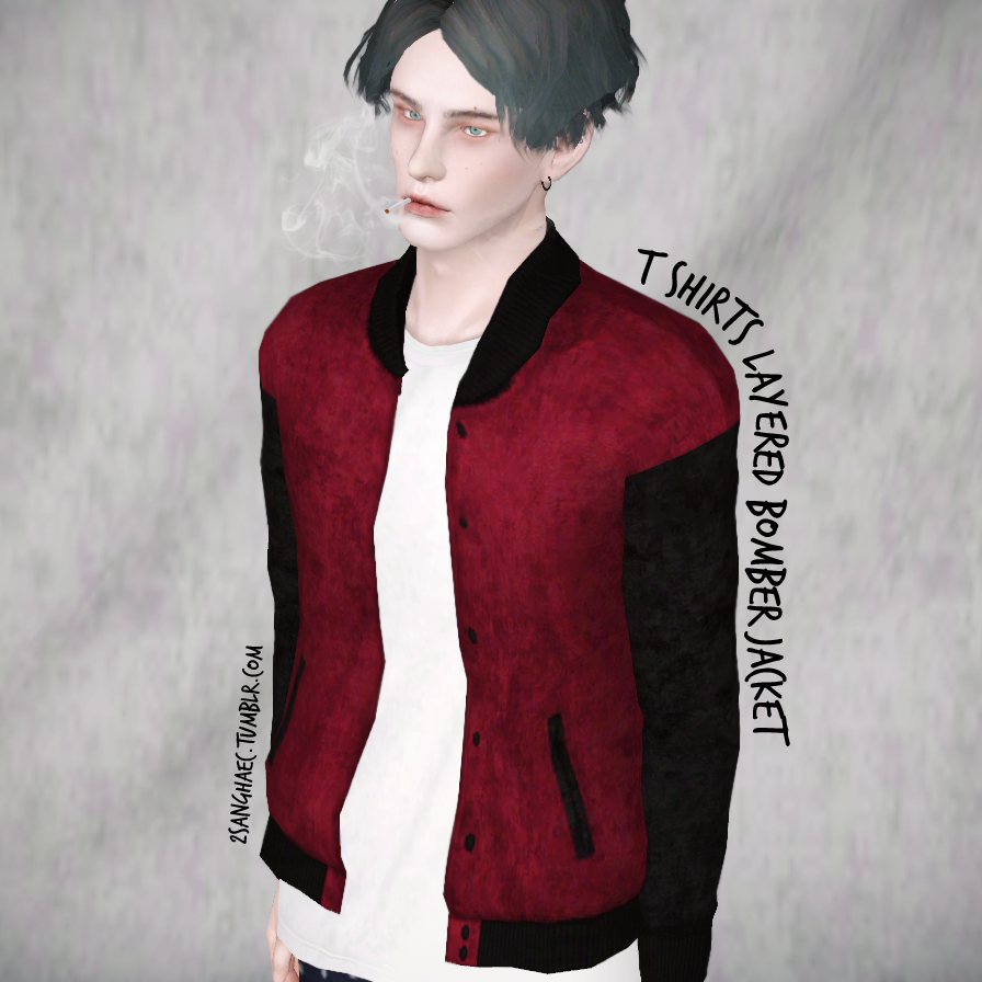 Tshrits Layered Bomber Jacket | sims3