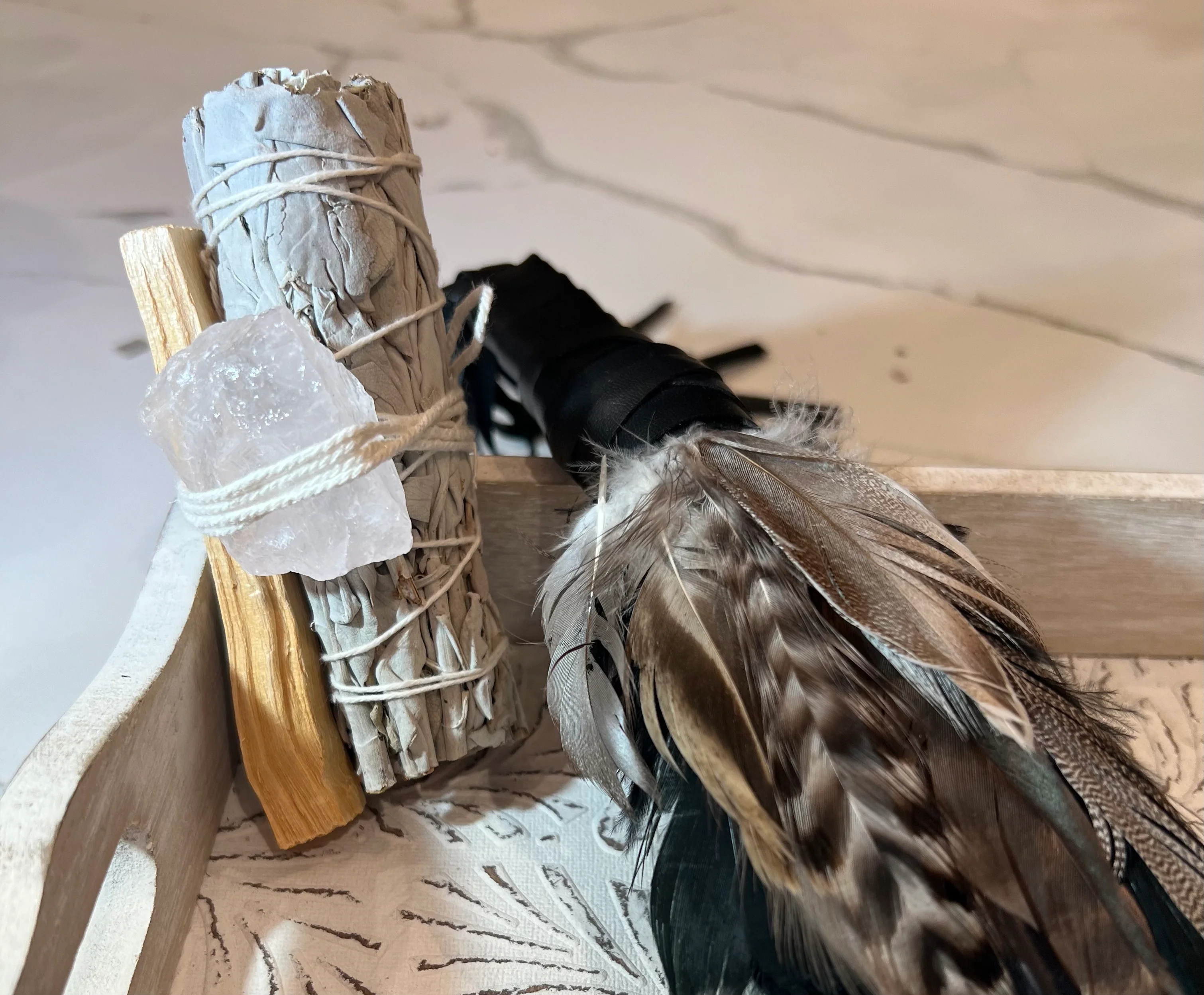 Sage With Rose Quartz And Palo Santo | Smudging Directions Included ...