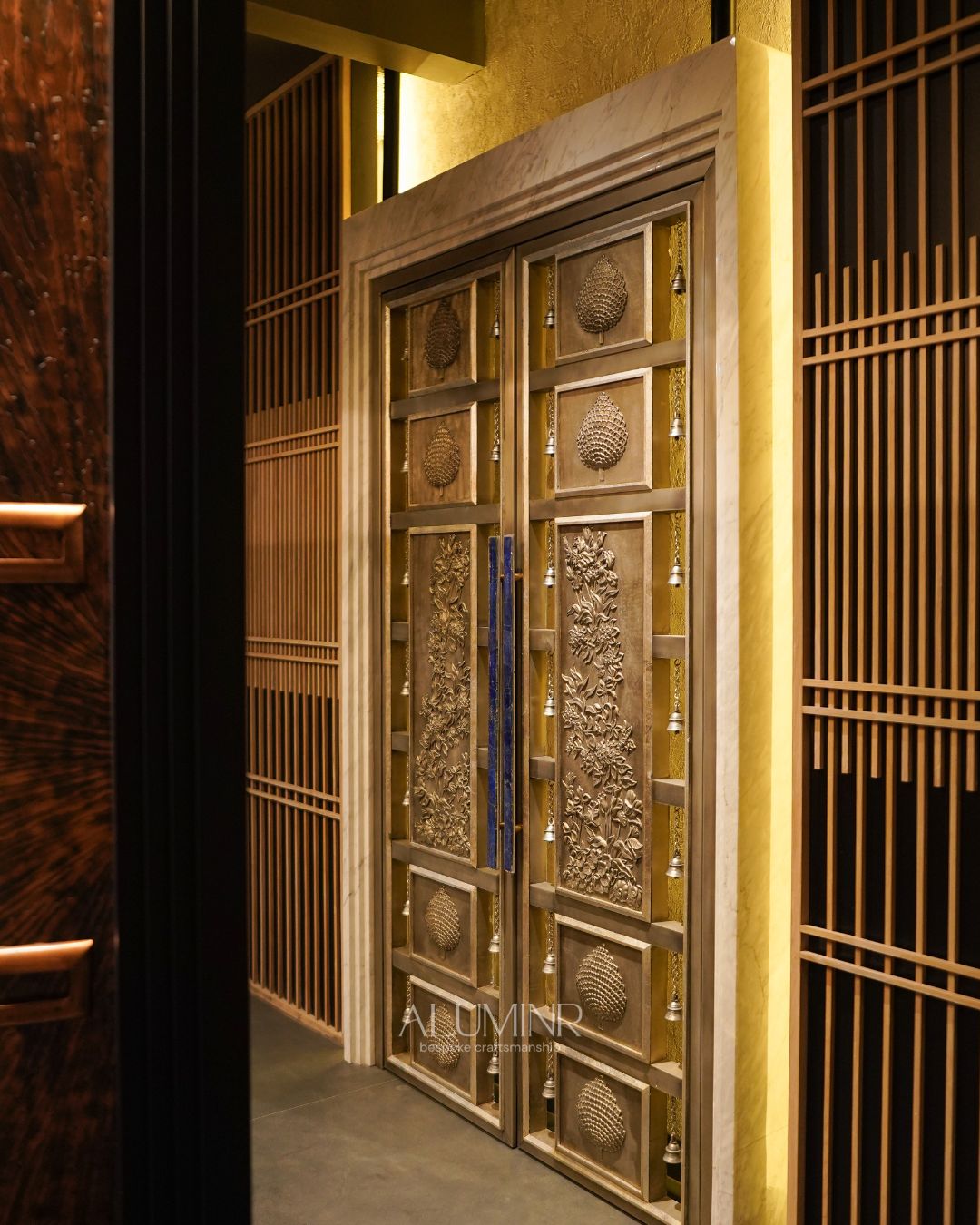 Artisanal creations inspired by Indian culture - Aluminr’s metal door ...