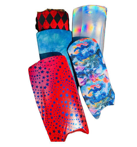 Indoor Goalie Sliders - Foiled, "Fancy," Nylon Spandex | BolsterHockey