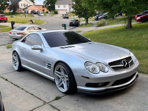 R230 SL55 AMG Carbon Fiber Front Bumper Lip Splitter Mercede Benz ...