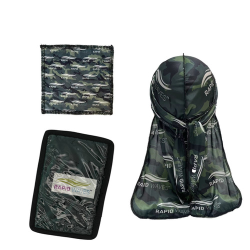 Durag + Crown Patch + Frizz Pad | Rapid Wave Brushes