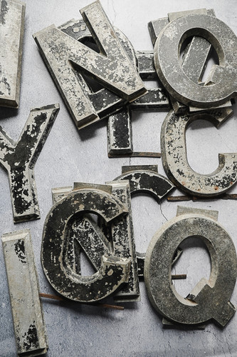 Rustic Zinc Letters | Studio2804