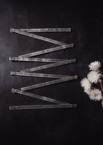 Antique Metal Folding Ruler | Studio2804