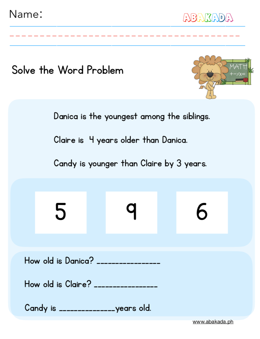 Easy Word Problem 4Free Printable Math Word Problems| abakada.ph