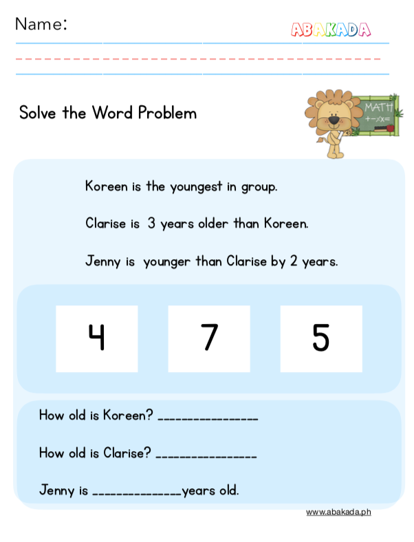 Easy Word Problem 2Free Printable Math Word Problems| abakada.ph