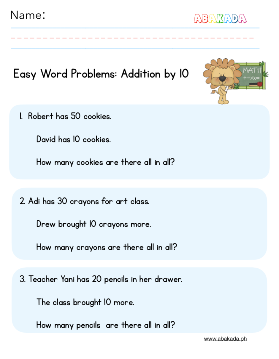 Easy Word ProblemsFree Printable Math Word Problems| abakada.ph