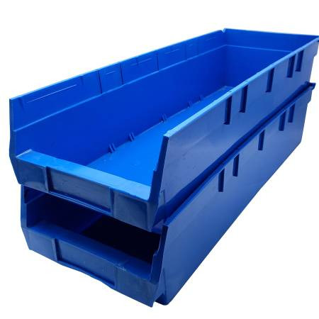 Blue Plastic Parts Bins 18" X 6" X 4" | Pallet Racking NY