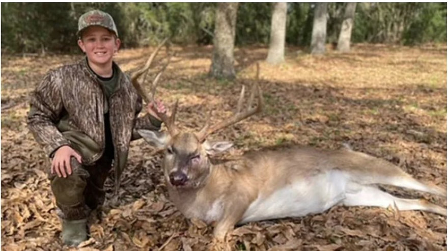 9-Year-Old Henry Hydrick Bags Buck of a Lifetime in Hinds County
