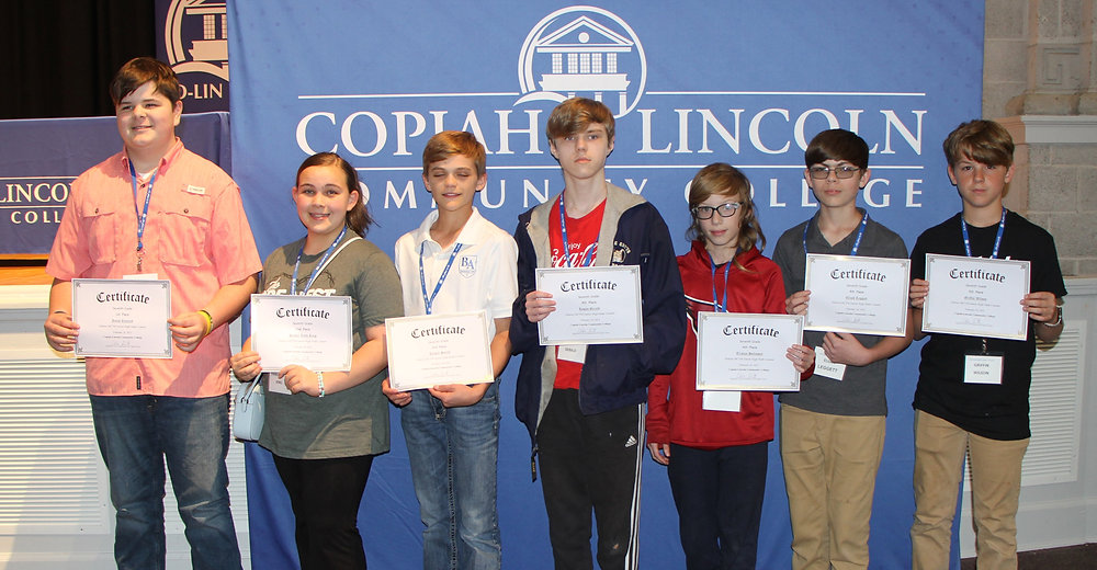 Math Winners of Competition Testing Held at Co-Lin