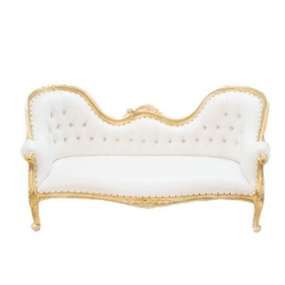 Throne Baby Canopy White with Gold Trim | Rent4Parties