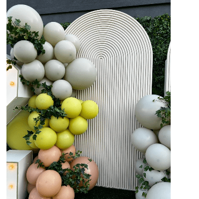 7ft Curved Fluted Arch Wall | Rent4Parties