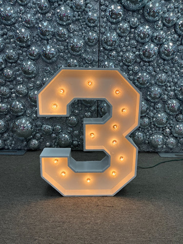 Marquee "3" 3ft Number | Rent4Parties