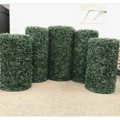Cylinder Pillar Boxwood Grass 34 x 18 | Rent4Parties