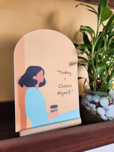 Arch Shaped Wall Frame Positive Affirmation - Today I Choose Myself Decor