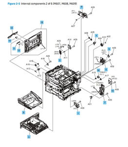 Part Diagrams-M607 M608 M609 HP Laser Printers
