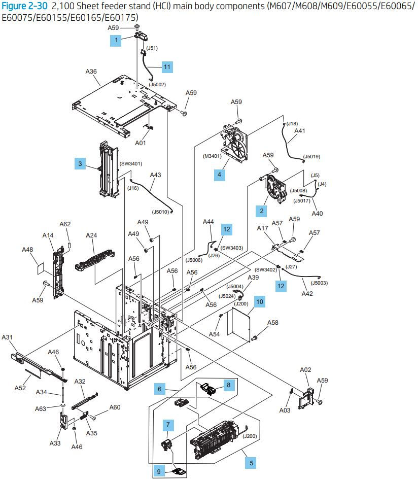 HP M610 M611 M612 E60055 E60065 E60075 E660155 E60165 E60175 Laser ...