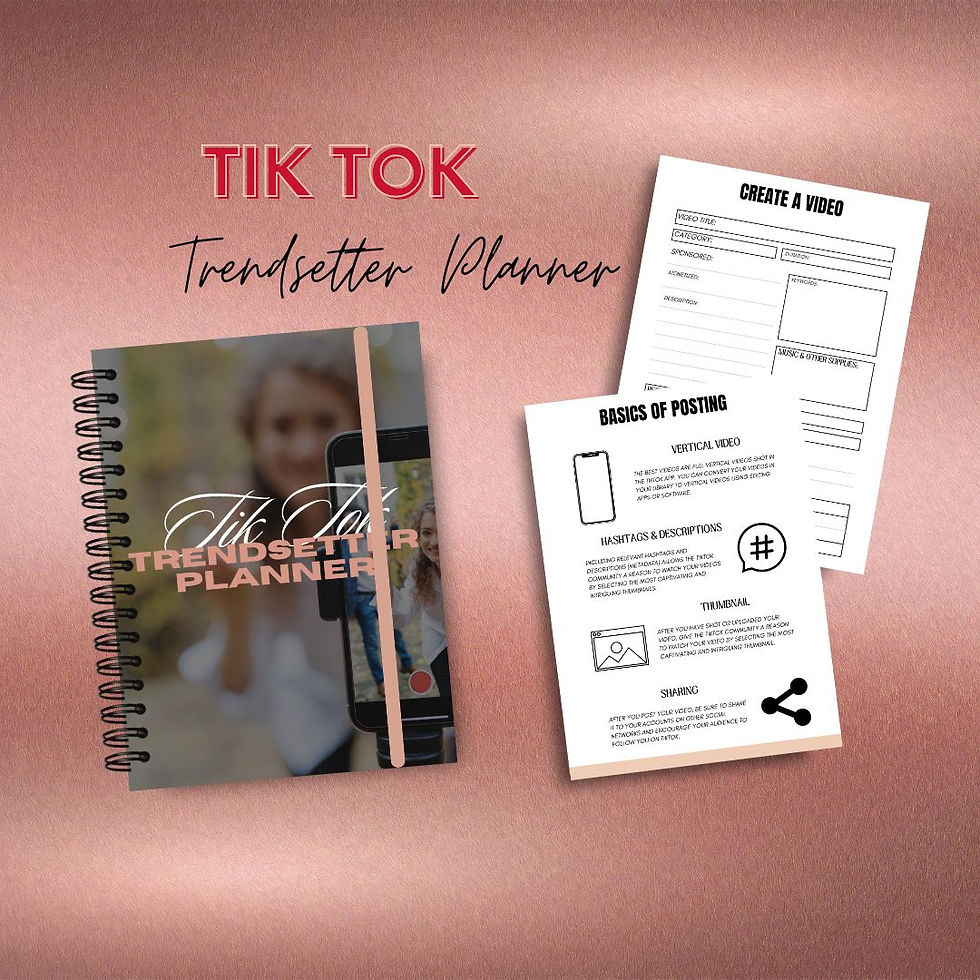 Tik Tok Trendsetter Planner | Jasmine is a Brand