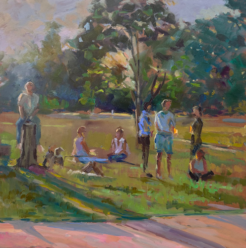 Clapham Common summer evening | Pindrop Painter