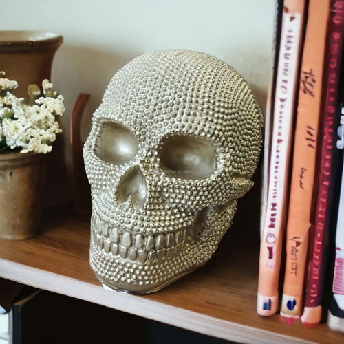 Luxury Skull Resin Figurine Modern Decor | AllnArtHouse