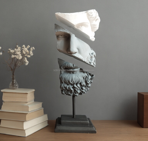 Abstract Poseidon Bust Statue Table Decor | AllnArtHouse