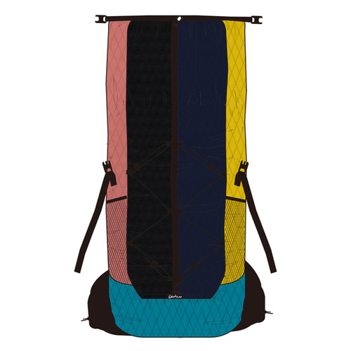 CUSTOM | Split X-PAC® roll top 20L 30L 40L 55L Outdoor Hiking Backpack ...