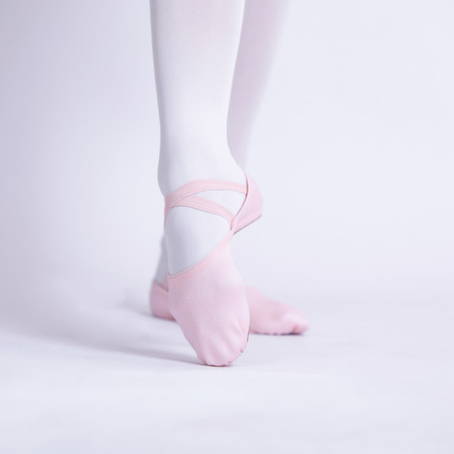 4 Way Stretch Canvas Ballet Shoes Pink | dttrol