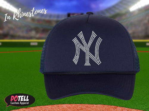 New York Rhinestones, Cap Bling Trucker Hat | dotellcustom