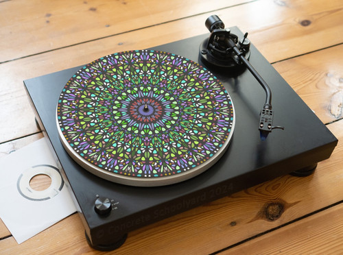Stained Glass Geometric Pattern Felt Record Player Turntable Slipmat ...