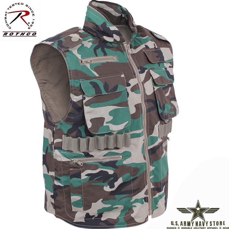 Ranger Vest w/Hood – Woodland Camo