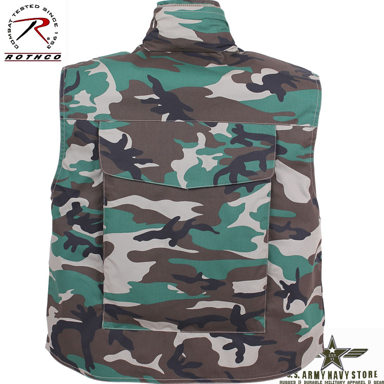 Ranger Vest w/Hood – Woodland Camo