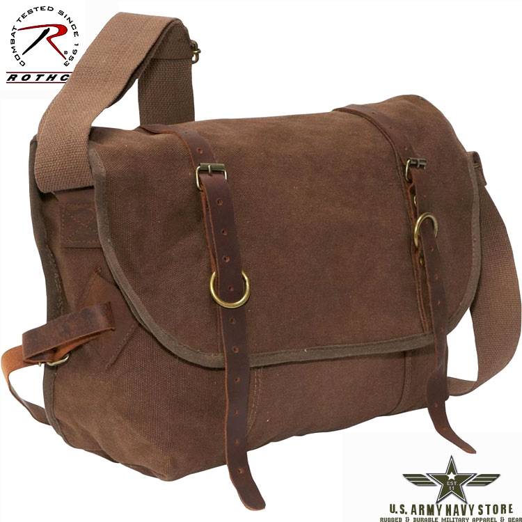 Vintage Canvas Explorer Messenger Bag