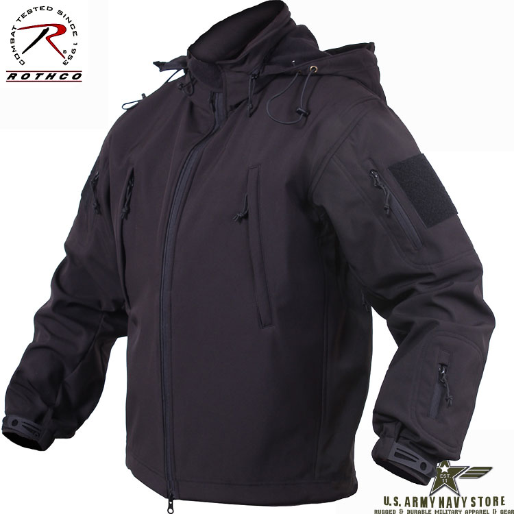 Concealed Carry Tactical Soft Shell Jacket - Black