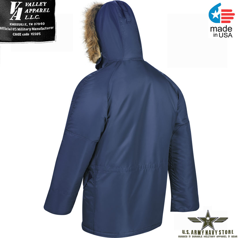 Valley Apparel N-3B Snorkel Parka - Replica Blue / Made in USA