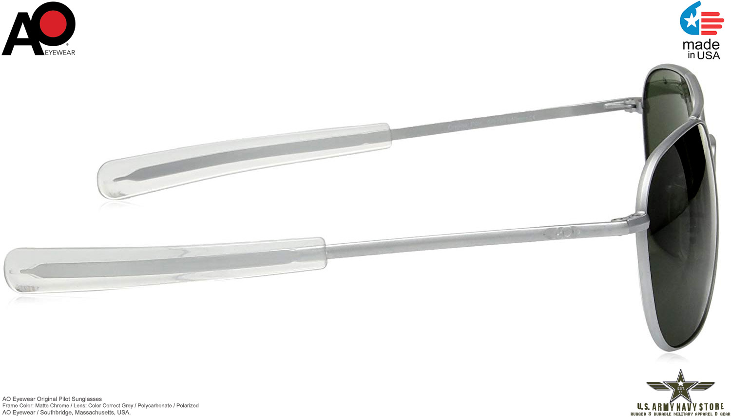 AO Eyewear Original Pilot Sunglasses (Polycarbon ate, Polarized)