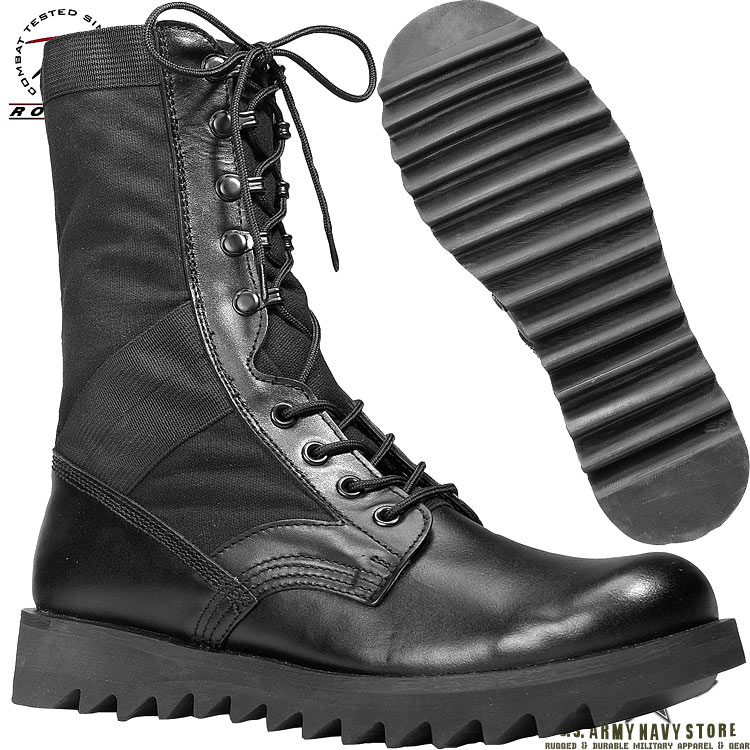 Ripple Sole Jungle Boots / 10'' / Black