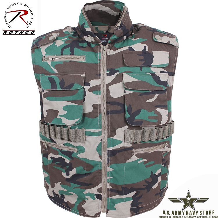 Ranger Vest w/Hood – Woodland Camo