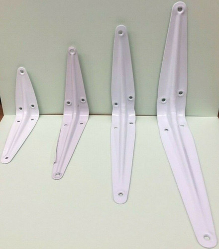 White, Metal, London Shelf Brackets, Wall Shelves, 4" - 14", Heavy Duty ...