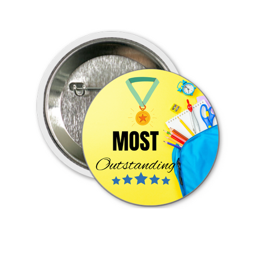 2 1/4" Custom Most Outstanding Button | Solutions Giant