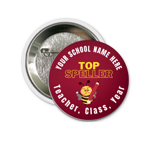 2 1/4" Custom Top Speller Button | Solutions Giant